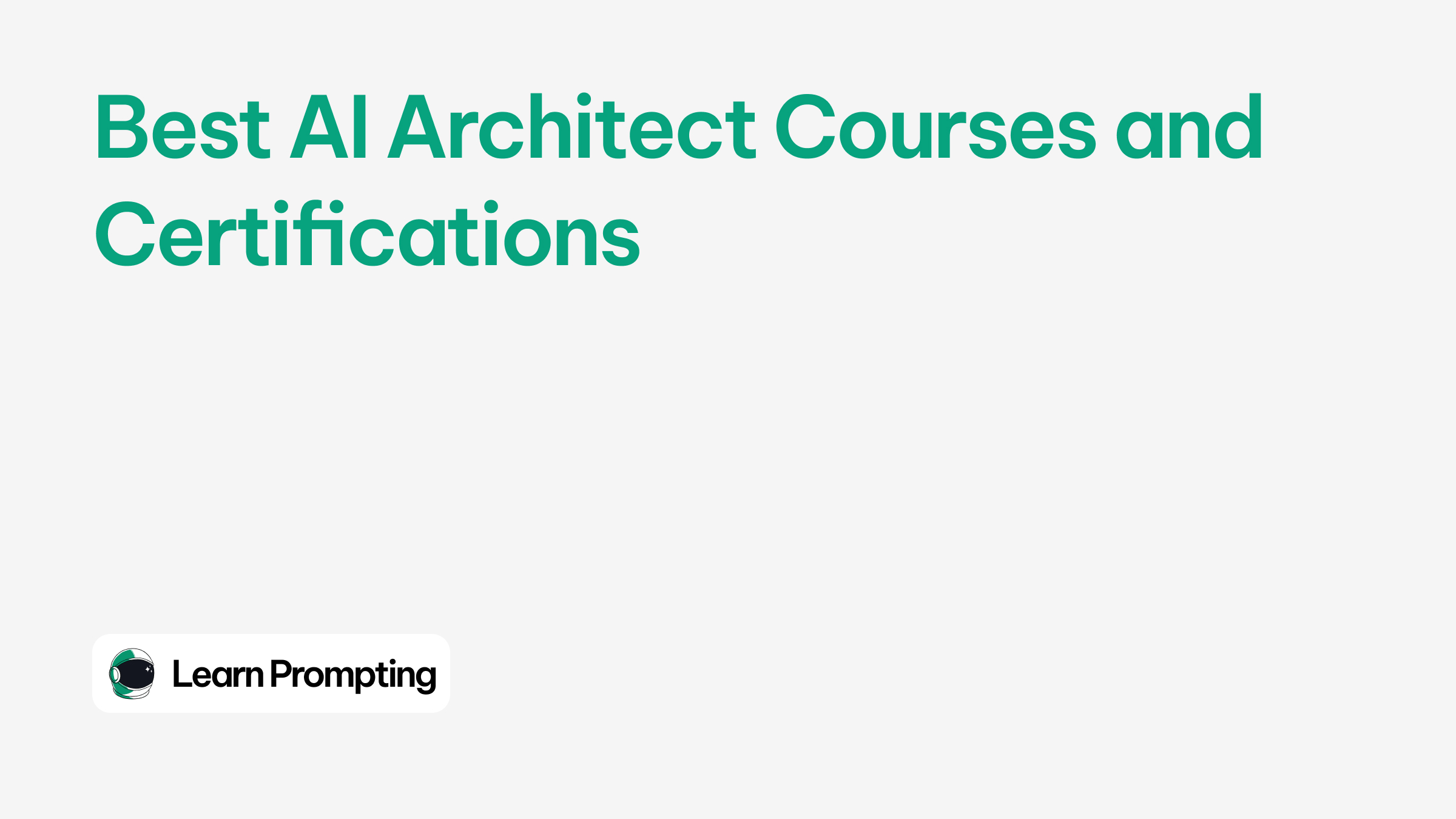 Best AI Architect Courses and Certifications