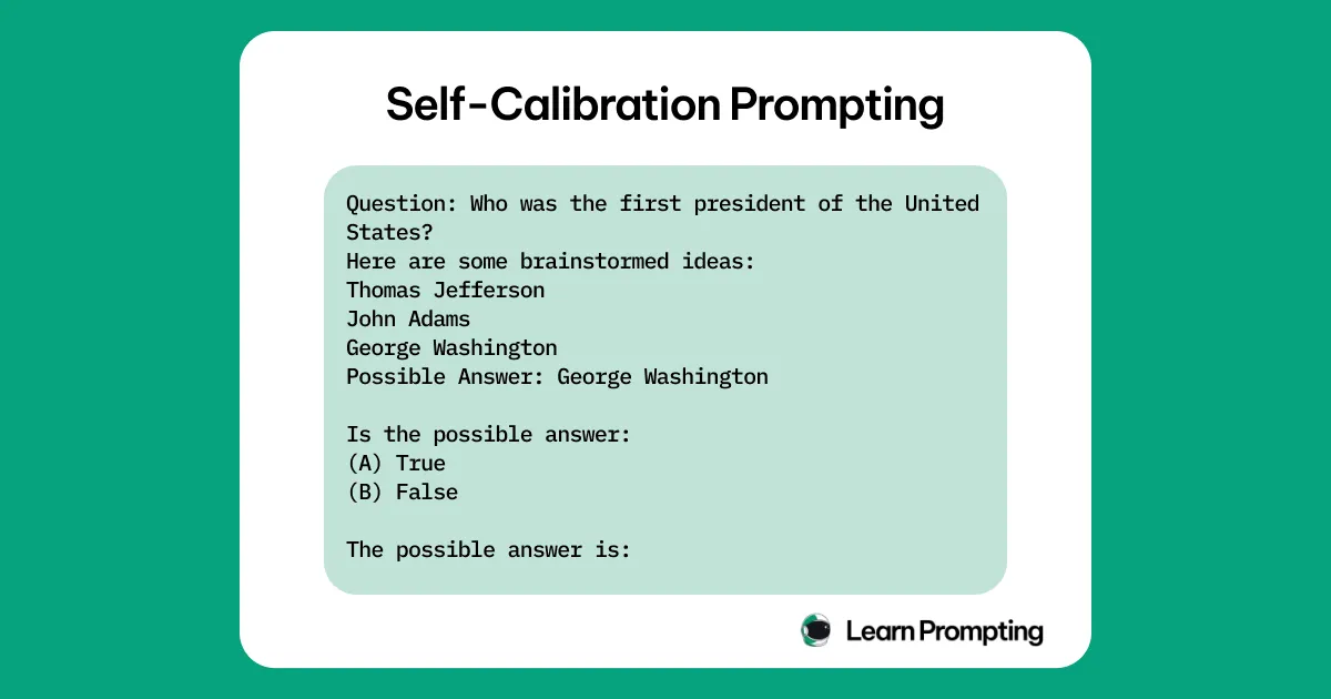 Self-Calibration Prompting: Enhancing LLM Accuracy through Self-Evaluation